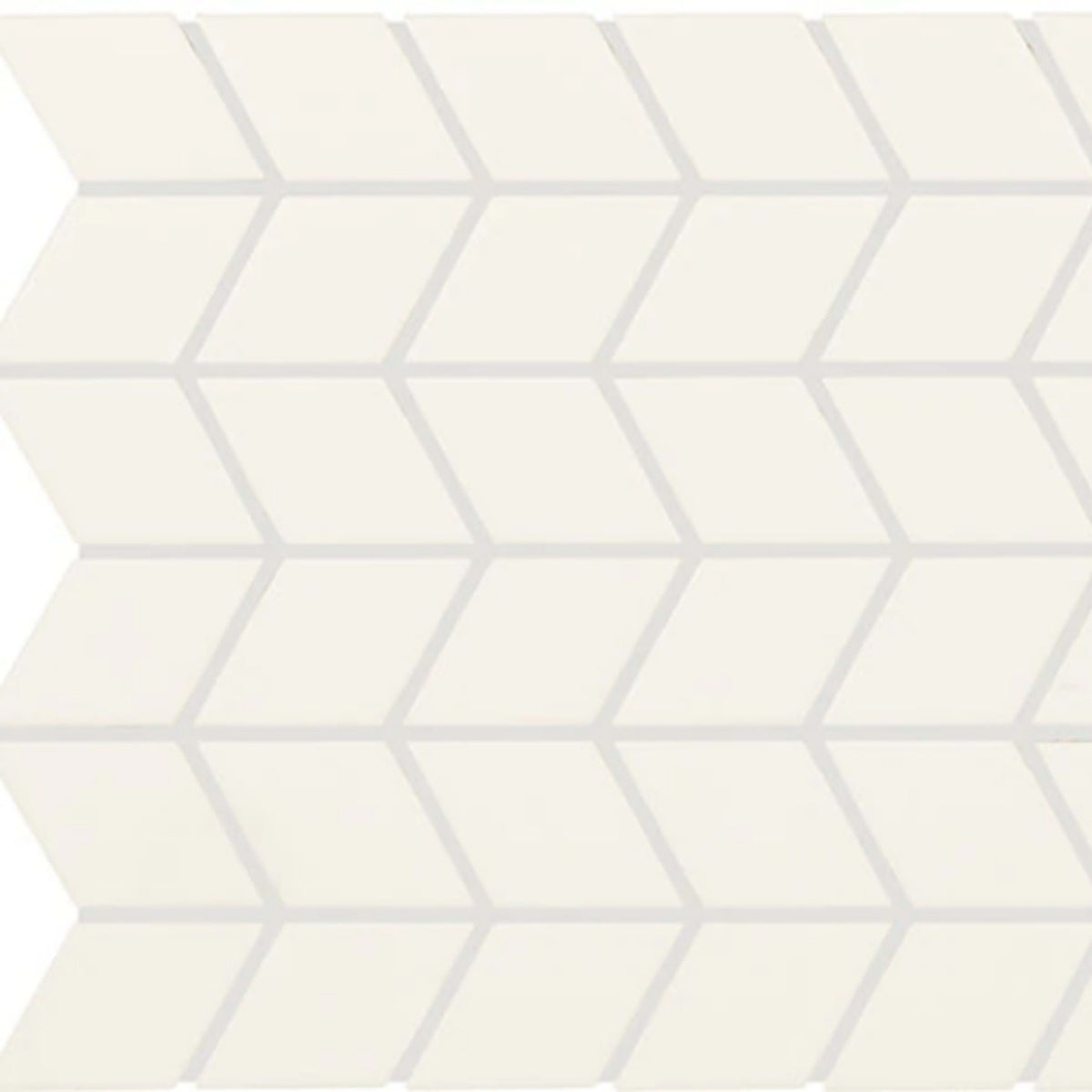 Color Wheel Retro in Matte Arctic White Chevron Tile — Levis4Floors