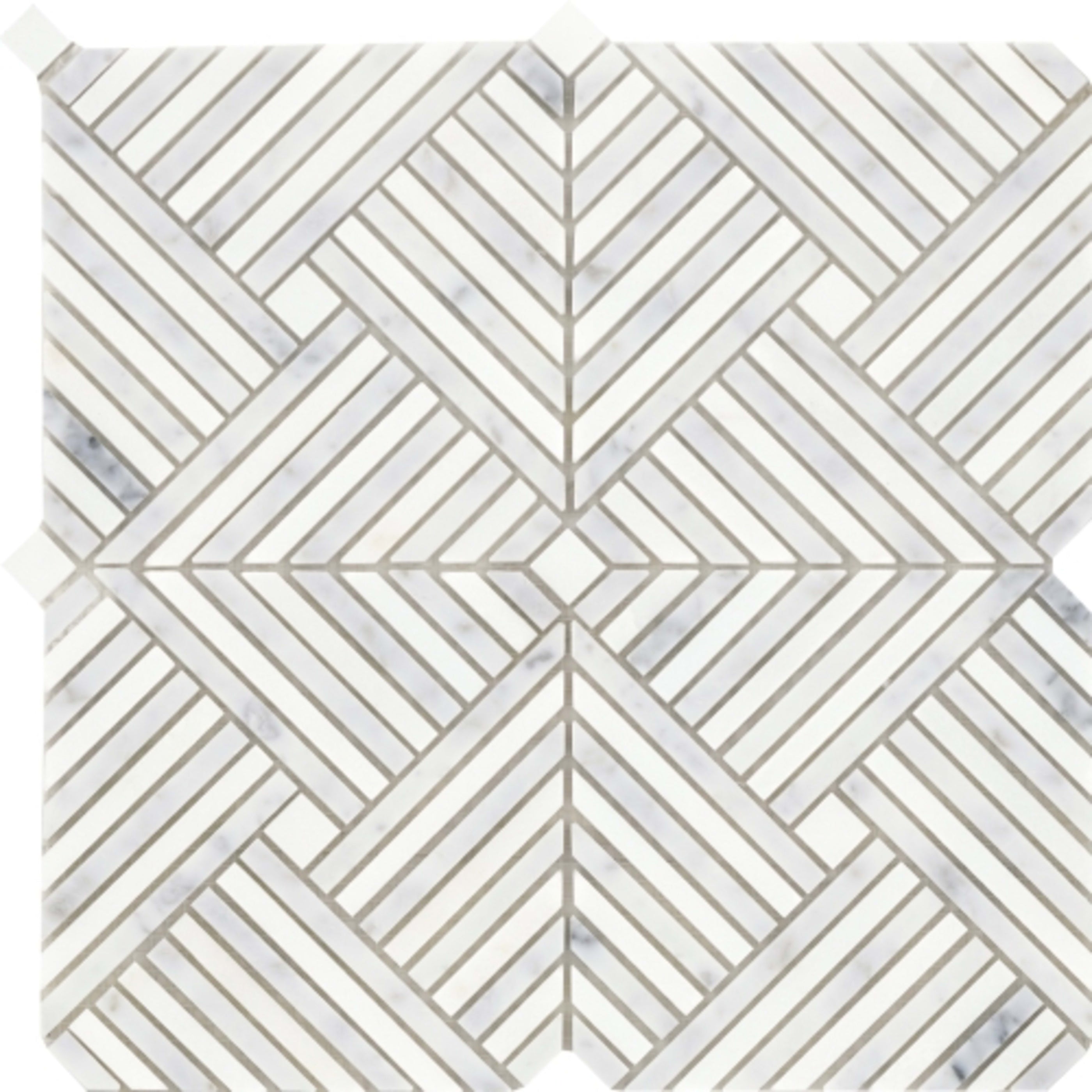 Alluro in Mini Palace Silver 12" X 12" Natural Stone — Levis4Floors