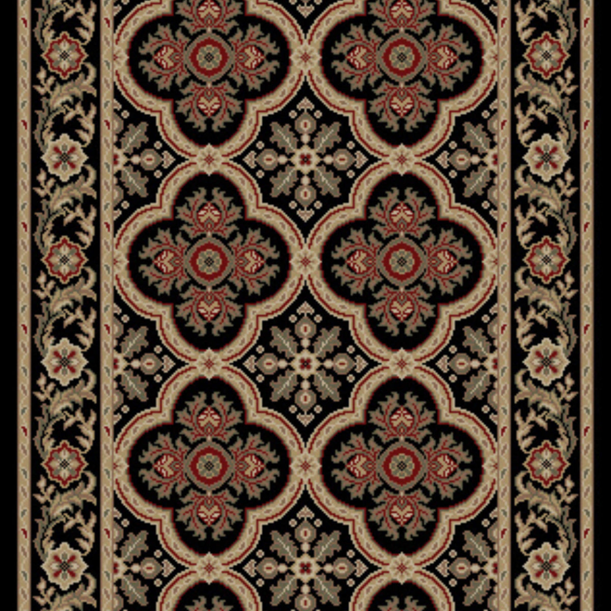 Dynasty Runner in Black Ming Carpet — Levis4Floors