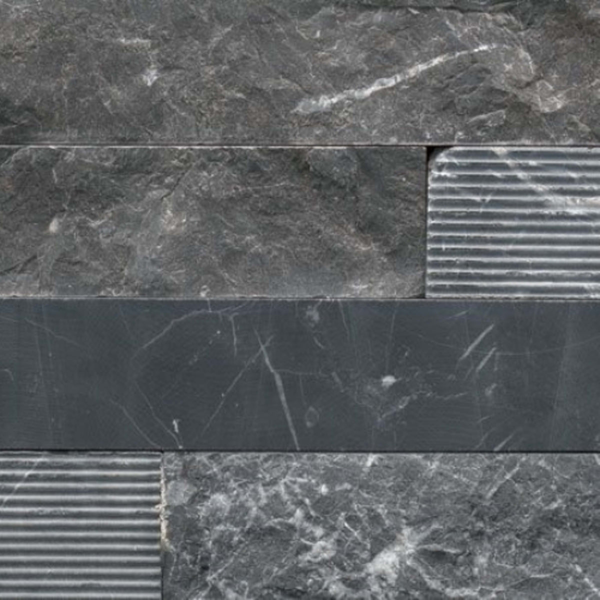 Structure in Structure 3d Ledger Charcoal (Marble) 6‚Äù X 24‚Äù Natural ...